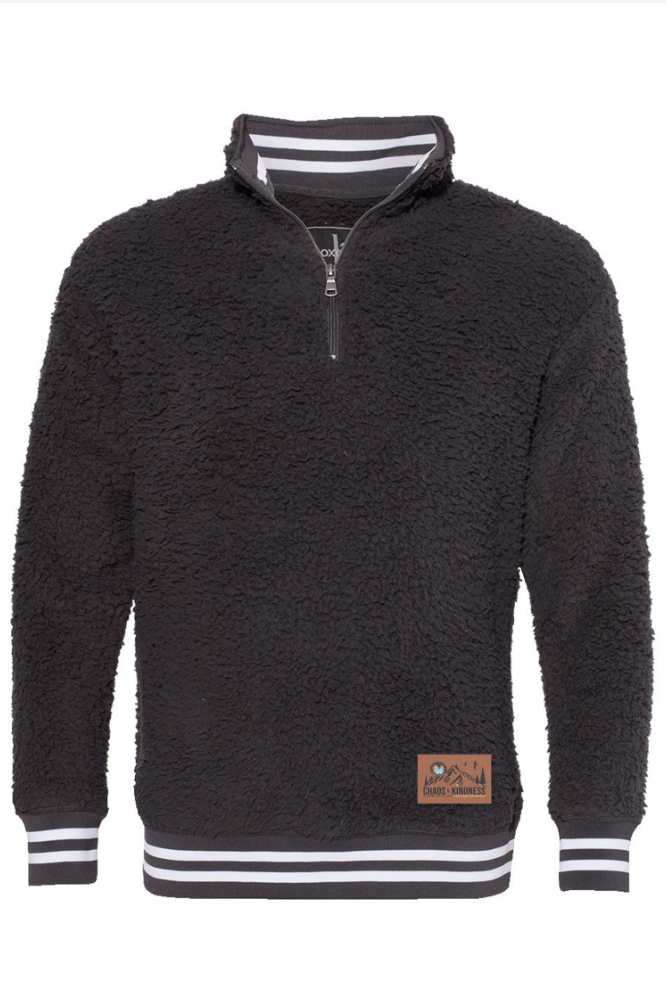 VARSITY SHERPA QUARTER ZIP – Chaos & Kindness