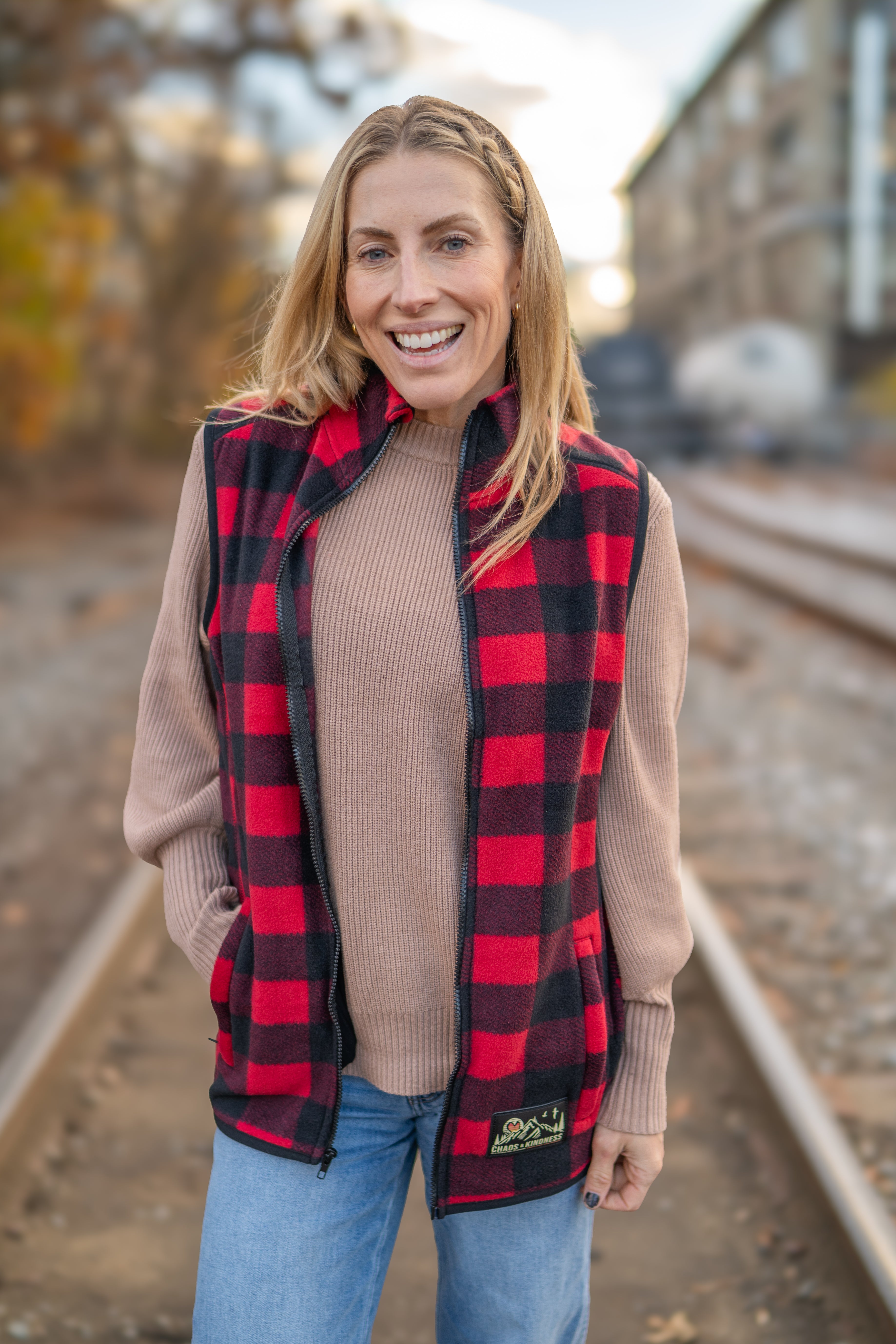 CHECKERED FLEECE VEST – Chaos & Kindness
